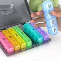 China Wholesale Custom 7 Day PP Plastic Pill Box Medicine Organizer 15.9x11.6x3.9cm for sale