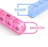 China Wholesale Custom 7 Day PP Plastic Pill Box Medicine Organizer 15.9x11.6x3.9cm for sale