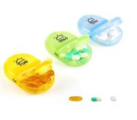 China Rainbow 7 Day Weekly Plastic Pill Storage Box 15.9x11.6x3.9cm Custom Print for sale