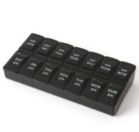 China 2 Times AM PM Daily Pill Dispenser Organizer Pocket Weekly Pill Storage Box 20.5x10.3x7cm for sale
