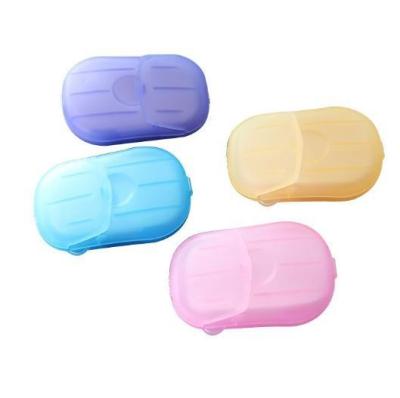 China Private Label Disposable Soap Tablets 50pcs per Box Portable Paper Soap Flakes for Travel for sale