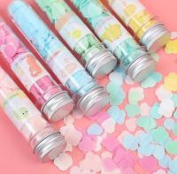 China Custom Disposable Paper Soap Sheets 50pcs Tube Portable Hand Cleaning Travel Essential for sale