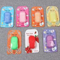 China Mini Disinfecting Soap Slice Disposable Hand Paper Soap Sheets Natural Portable Travel 50pc per Box for sale