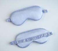China Wholesale Solid Color Eye Sleeping Mask Polyester Imitated Silk Eyeshade for Travel for sale