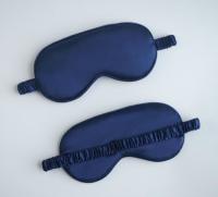 China Wholesale Solid Color Eye Sleeping Mask Polyester Imitated Silk Eyeshade for Travel for sale