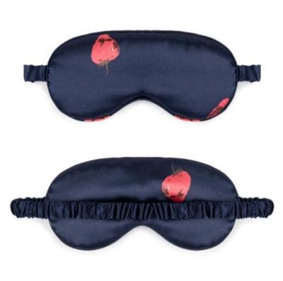 China Digital Printing Eye Sleeping Mask Polyester Satin Silk Eyeshade 500pcs MOQ Custom for sale
