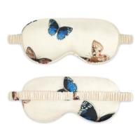 China Custom Logo Satin Sleep Eye Mask Soft Travel Eyeshade 500pcs MOQ Polyester for sale