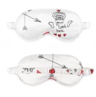 China Custom Logo Satin Sleep Eye Mask Soft Travel Eyeshade 500pcs MOQ Polyester for sale