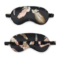 China Custom Logo Satin Sleep Eye Mask Soft Travel Eyeshade 500pcs MOQ Polyester for sale