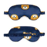 China Wholesale Custom Printing Sleeping Eyeshade Personalized Imitated Silk Sleeping Eye Mask for sale