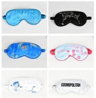 China Custom Satin Sleeping Eye Mask Sublimation Printing Eyeshade Mask for Travel Airline 500pcs MOQ for sale
