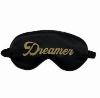 China Custom Satin Sleeping Eye Mask Sublimation Printing Eyeshade Mask for Travel Airline 500pcs MOQ for sale