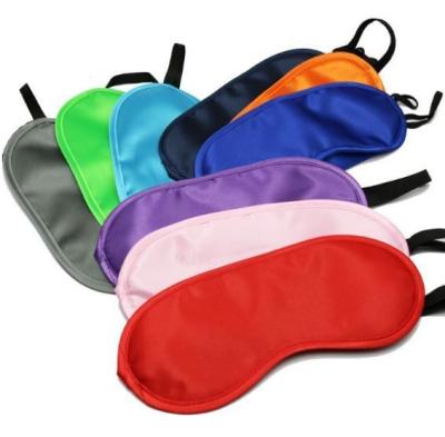 China Custom Satin Sleep Eye Mask Solid Color Light Eye Shade 500pcs MOQ for Travel Work for sale