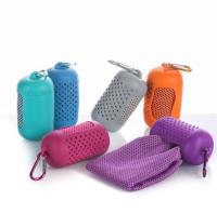 China Custom Microfiber Quick Dry Ice Cooling Towel 40x80cm 200GSM for Sports for sale