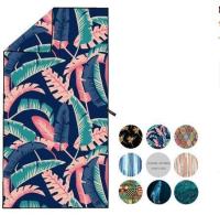 China Custom Double Side RPET Microfiber Beach Towel 200GSM Quick Dry Fleece Towel 40x80cm for sale