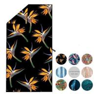 China Custom Double Side RPET Microfiber Beach Towel 200GSM Quick Dry Fleece Towel 40x80cm for sale