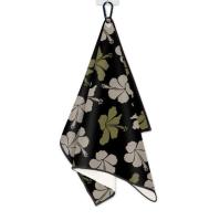 China Custom Printed Microfiber Sports Golf Towel 40x60cm with Grommet Hook OEM for sale