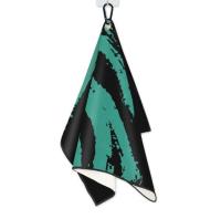 China Custom Printed Microfiber Sports Golf Towel 40x60cm with Grommet Hook OEM for sale