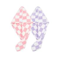 China Double Layer Microfiber Hair Drying Towel 100x30cm Quick Dry Absorbent Turban Towel for sale