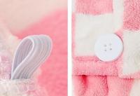 China Double Layer Microfiber Hair Drying Towel 100x30cm Quick Dry Absorbent Turban Towel for sale