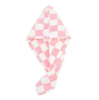 China Double Layer Microfiber Hair Drying Towel 100x30cm Quick Dry Absorbent Turban Towel for sale