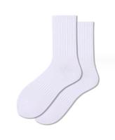 China Custom Knitted Ribbed Cotton Black White Grey Crew Business Socks for sale
