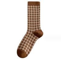 China Custom Double Cylinder Knit Vintage Ethnic Cotton Dress Socks for Women Free Size for sale
