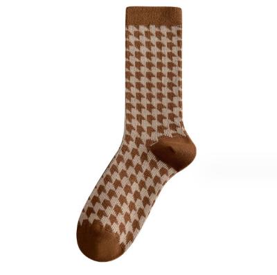 China Custom Double Cylinder Knit Vintage Ethnic Cotton Dress Socks for Women Free Size for sale