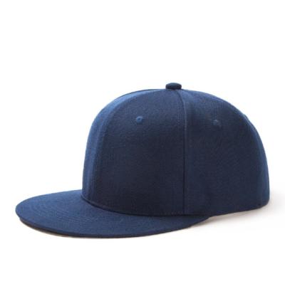 China Custom 6 Panel Flat Brim Snapback Hats Adjustable Baseball Cap with Embroidery Logo 50pcs MOQ for sale