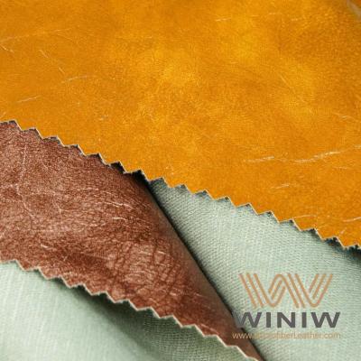 China DMF Free Garment PU Leather Synthetic 0.5mm 0.6mm 0.7mm Thickness Waterproof for sale
