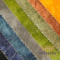 China DMF Free Synthetic Garment PU Leather 0.5mm 0.6mm 0.7mm Thickness For Jackets for sale