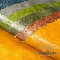 China DMF Free Synthetic Garment PU Leather 0.5mm 0.6mm 0.7mm Thickness For Jackets for sale