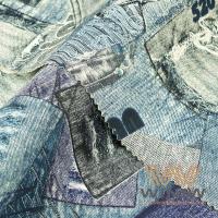 China PU Faux Printed Synthetic Leather Fabric 0.5mm - 0.8mm Thickness For Pants for sale