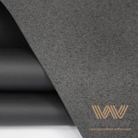 China Vegan Woven Leather Upholstery Fabric Microfiber Automotive Interior Leather for sale