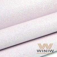 China Embossed Glitter PU Leather Waterproof 0.8mm Thickness Vegan Microfiber Leather for sale