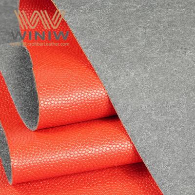 China Basketball Textured Microfiber Synthetic Leather For Sofa Upholstery for sale
