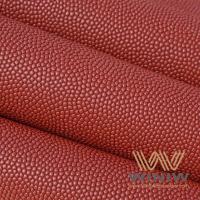 China Nonwoven Backing PU Synthetic Leather Material For Football Soccer Ball for sale
