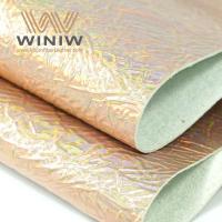 China Antibacterial Shoes Synthetic Leather PU Coated Microfiber Shoe Lining Fabric for sale