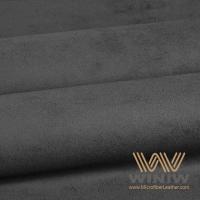 China Polyester Black Suede Leather Knitted Automotive Interior Leather Stain Resistant for sale
