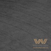China Polyester Black Suede Leather Knitted Automotive Interior Leather Stain Resistant for sale