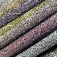 China Embossed PU Glitter Leather Fabric Microfiber 1.0mm - 2.0mm Thickness for sale