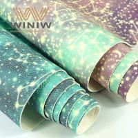 China Free Samples Custom Printed Faux PU Football Leather in Bulk high quality pu leather for sale