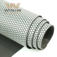 China Honeycomb Pattern Football Faux Leather Fabric Artificial Leather Material for sale