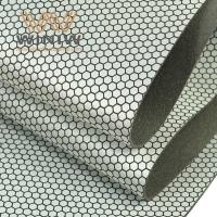 China Honeycomb Pattern Football Faux Leather Fabric Artificial Leather Material for sale
