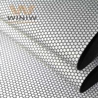 China Honeycomb Pattern Football Faux Leather Fabric Artificial Leather Material for sale