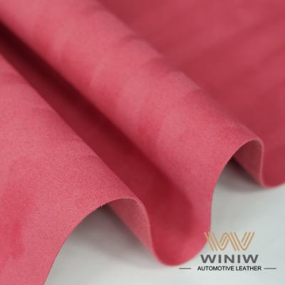 China Fashionable Carbon Design Auto Leather  Suede Fabric red best quality product for sale