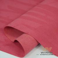 China Fashionable Carbon Design Auto Leather  Suede Fabric red best quality product for sale