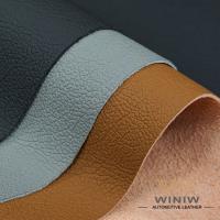 China Yellowish Brown Carbon Design Leather Upholstery Fabric For Cars seller polyurethane resin coating for sale