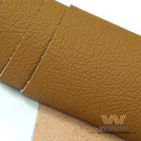 China Yellowish Brown Carbon Design Leather Upholstery Fabric For Cars seller polyurethane resin coating for sale