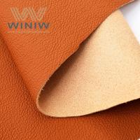 China Competitive Price Orange PVC Synthetic Leather Breathable  Durable luxurious property auto upholstery leather for sale